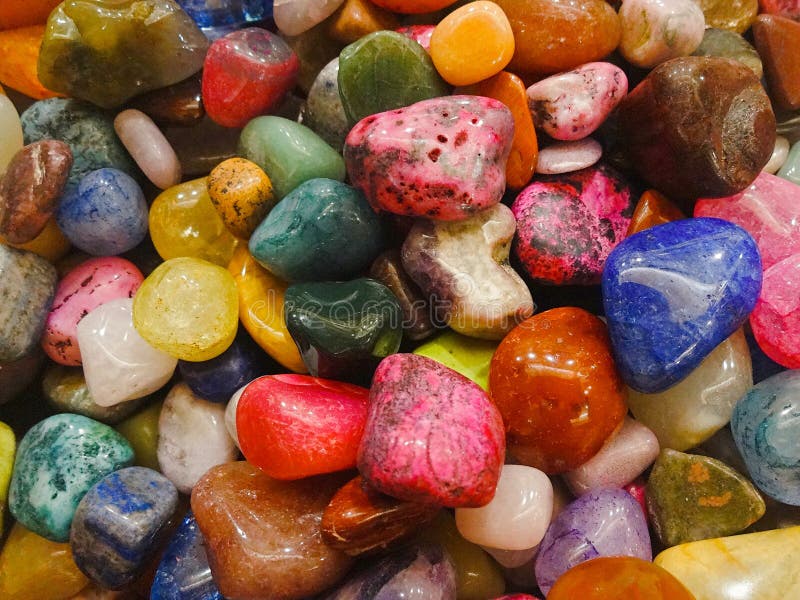 Colorful Decorative Pebbles Stock Photo - Image of decor, colored ...