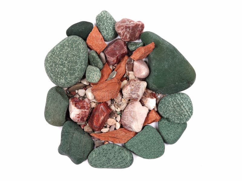Colorful Decorative Rocks Isolated on a White Background Stock Image ...