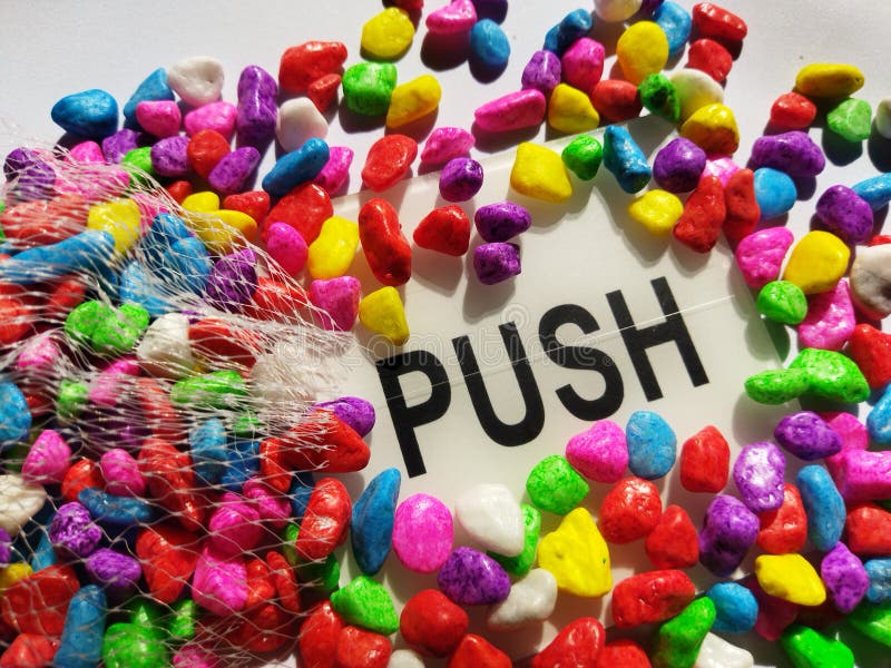 Colorful Decorative Stone Objects on White Background Stock Photo ...