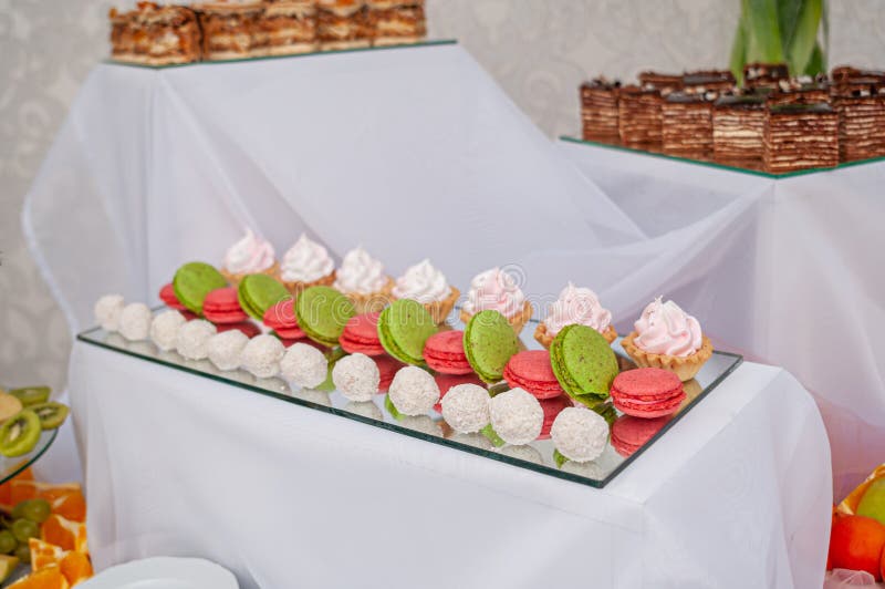 Colorful Delicacies in a Festive Display of Pastries and Sweets Stock ...