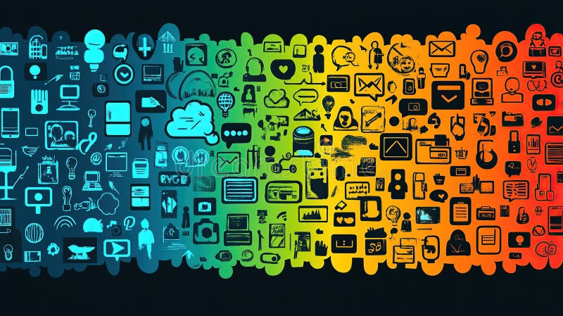 A Colorful, Dense Array of Interconnected Digital Communication and ...