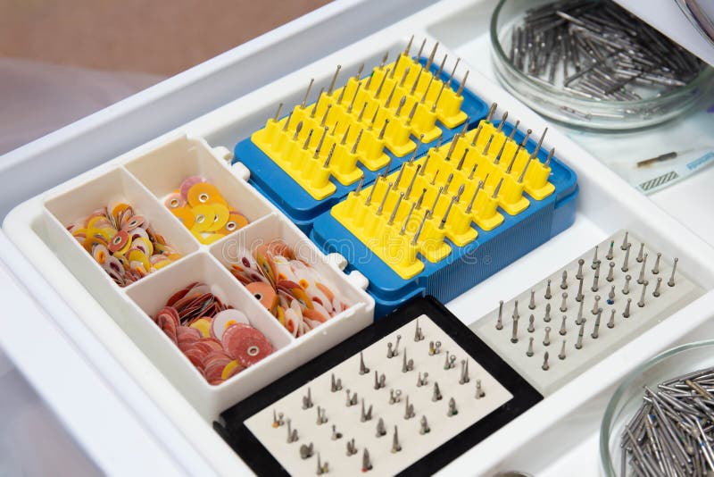 Colorful Dental Tools in Drawer Stock Photo - Image of office, close ...