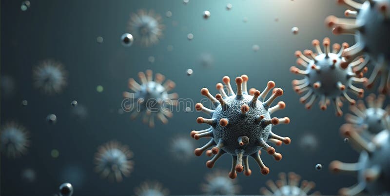 Colorful Depiction of a Virus, Submicroscopic Infectious Agent ...