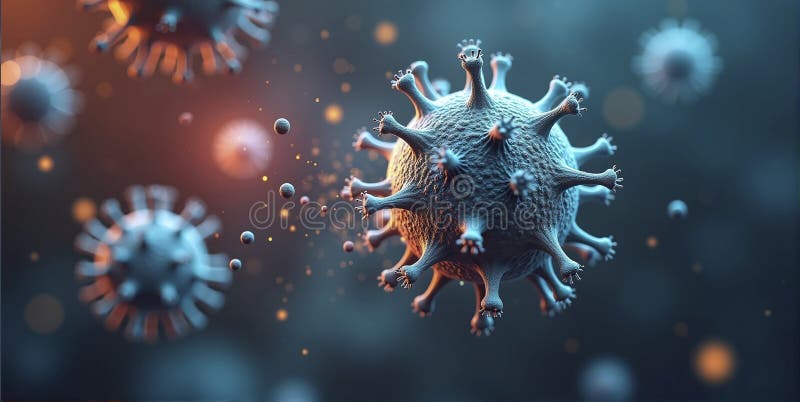 Colorful Depiction of a Virus, Submicroscopic Infectious Agent ...
