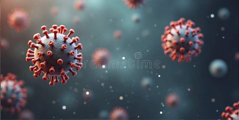 Colorful Depiction of a Virus, Submicroscopic Infectious Agent ...
