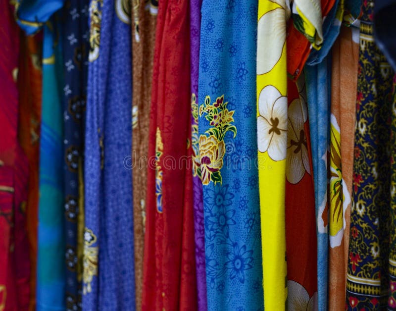 Colorful Design Batik Cloth Stock Photo - Image of material, pattern ...