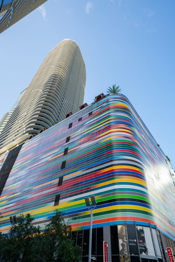 Colorful Design Brickell Heights Towers Miami FL Editorial Image ...