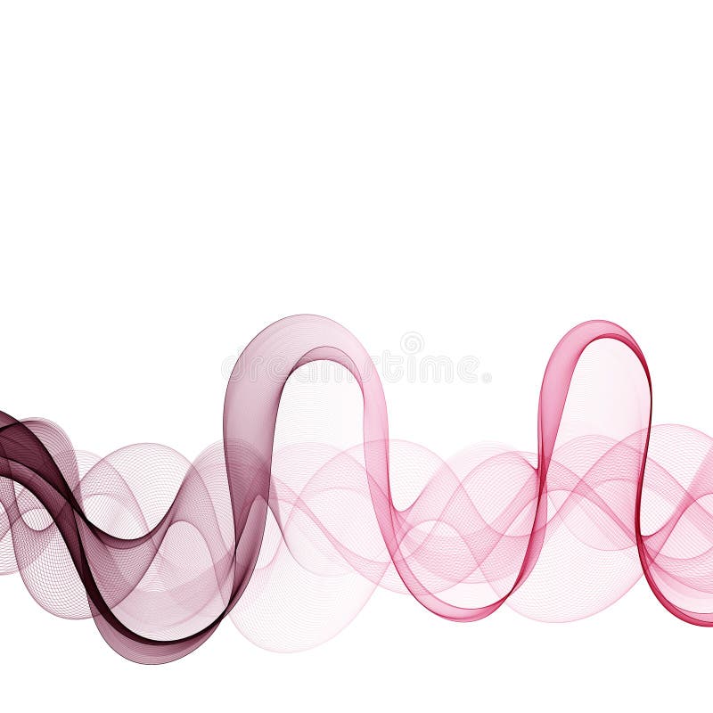 Smooth Wavy Purple Lines in the Form of Abstract Waves. Eps 10 Stock ...