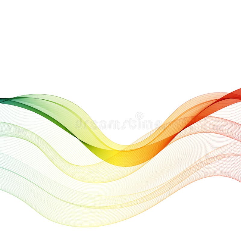 Colorful Design Element Gradient Wave Line Isolated on White Background ...