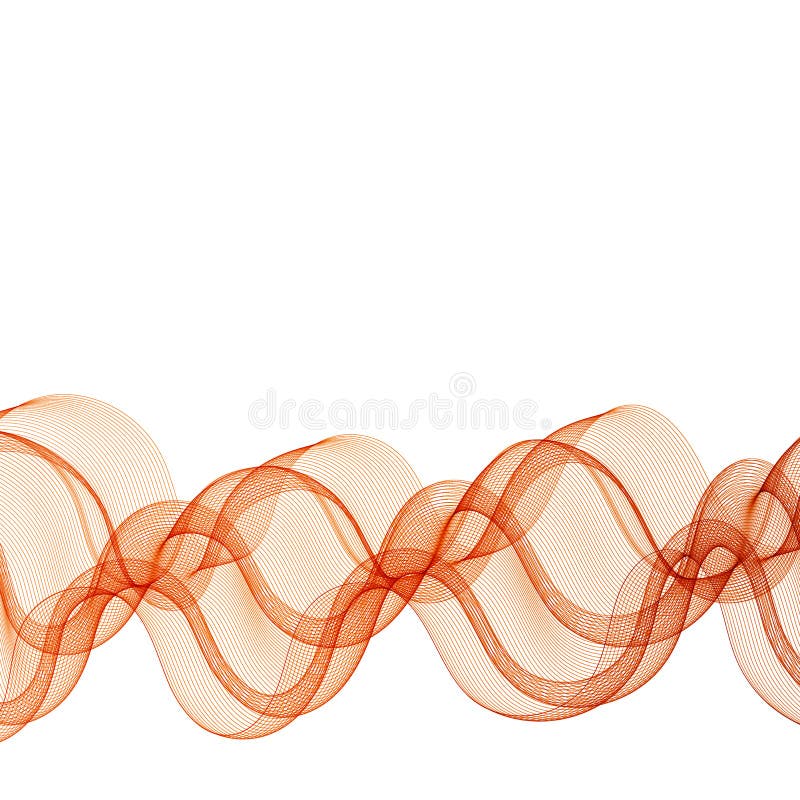 Colorful Design Element Gradient Wave Line Isolated on White Background ...