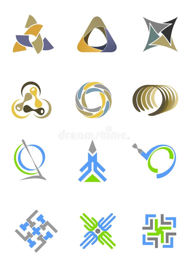 9 Different Design Elements Stock Illustration - Illustration of arrows ...