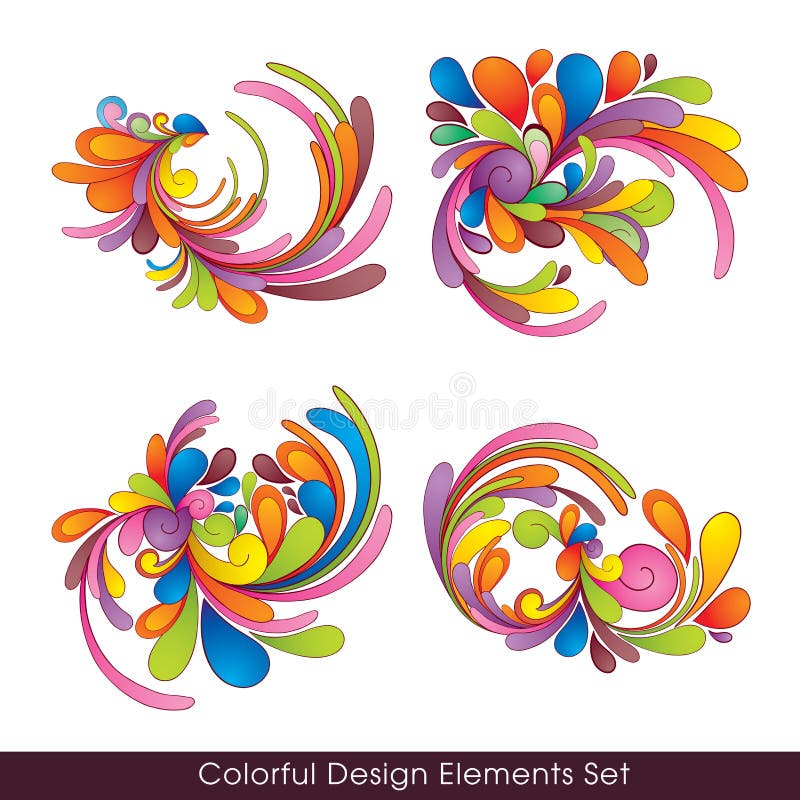 Colorful_design_element stock vector. Illustration of flowing - 12913248