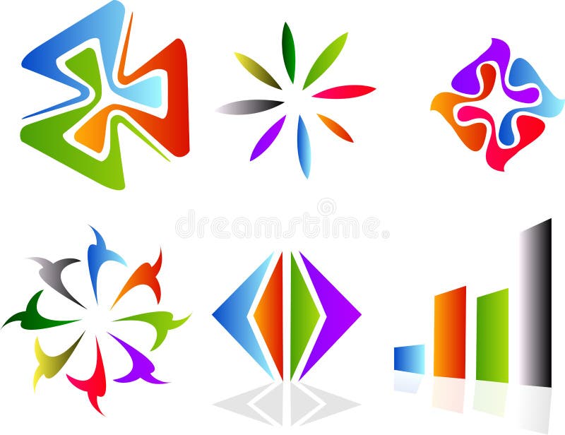 Colorful design elements stock illustration. Illustration of aqua ...
