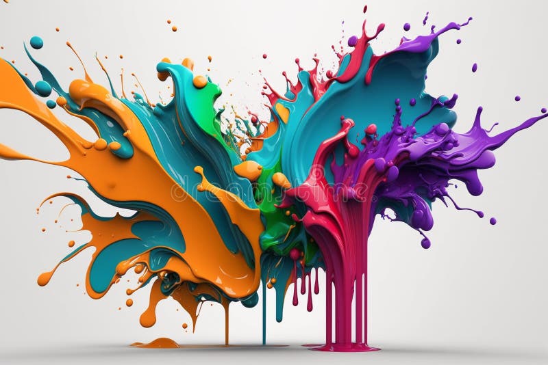 This Colorful Design Features a Rainbow Wave and Multicolor Paint ...