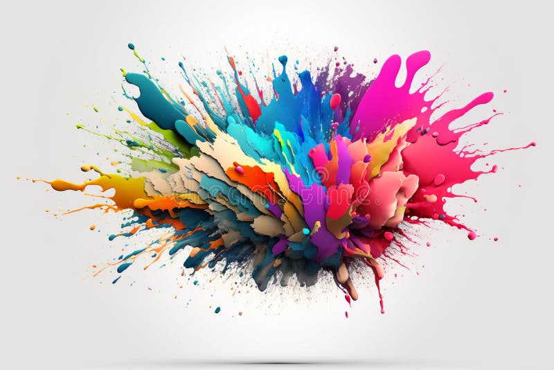 This Colorful Design Features a Rainbow Wave and Multicolor Paint ...