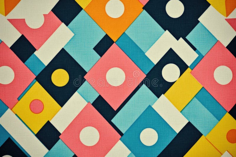 A Colorful Design Featuring Polka Dots and Squares, Perfect for ...