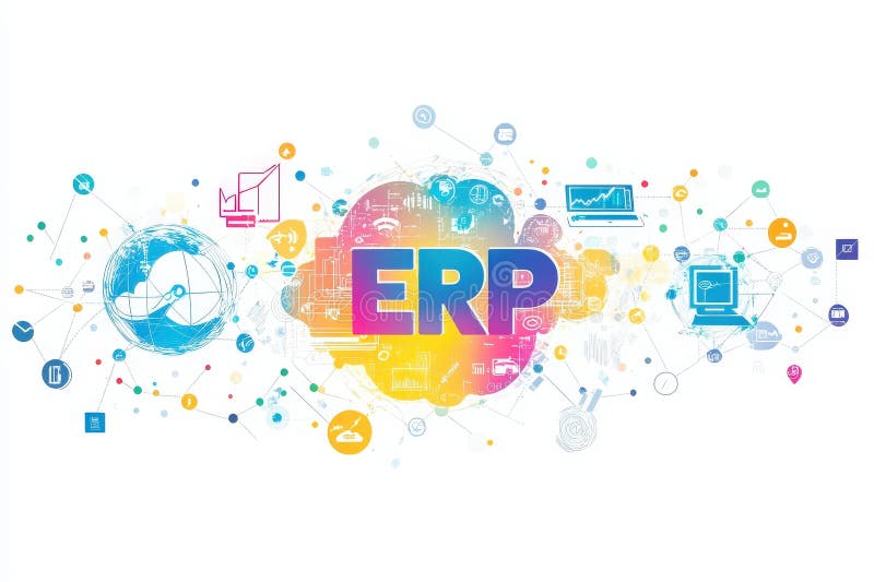 Visual Representation of ERP Concepts with Various Business Icons and ...
