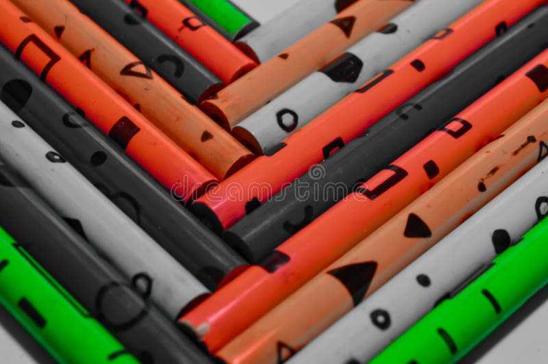 Colorful And Design Pencil View,beautiful View Of Pencil Back View ...