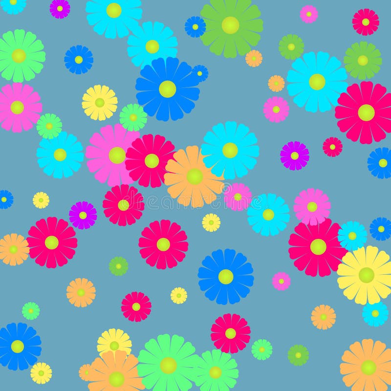 Colorful Design Spring Background with Beautiful Flowers. Vector ...