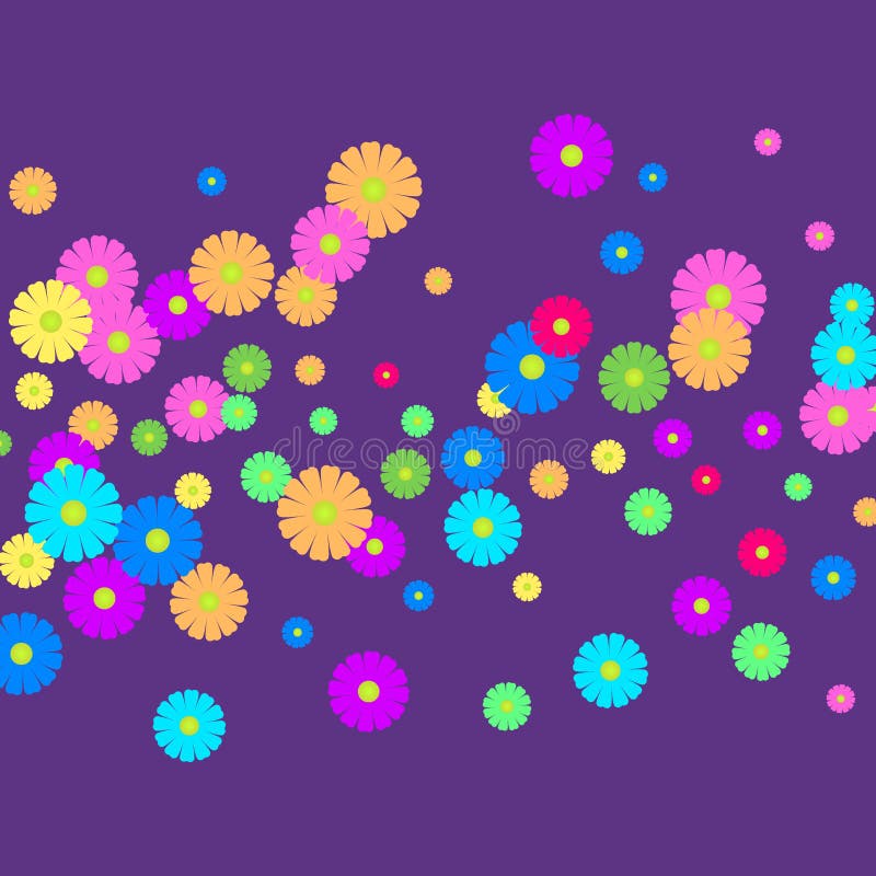 Colorful Design Spring Background with Beautiful Flowers. Vector ...