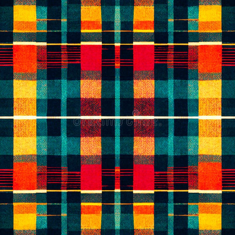 Colorful Design of Tartan Plaid Seamless Pattern Stock Illustration ...