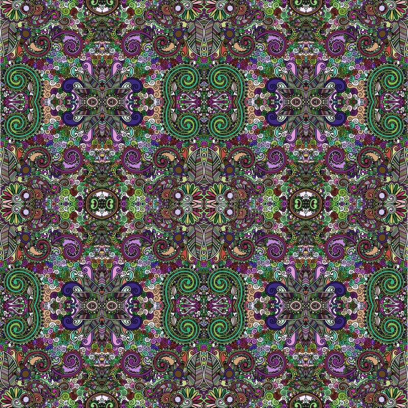 Colorful Designer Carpet Pattern Vector Illustration Stock Vector ...