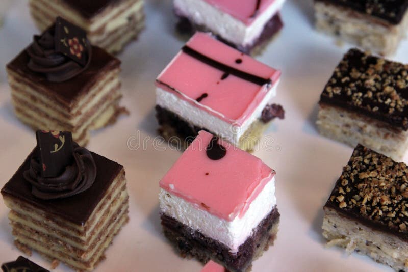 Colorful Desserts and Pastry Served on a Wedding Party Stock Image ...