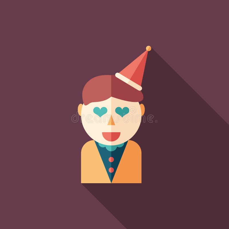 Man in Love Flat Square Icon with Long Shadows. Stock Vector ...