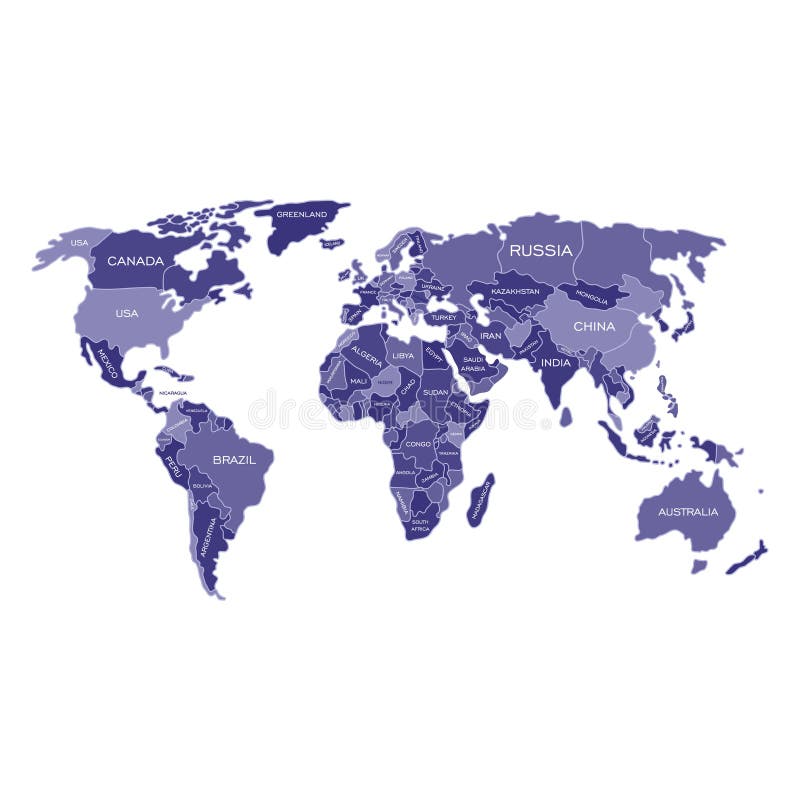 World Map. Colorful Detailed Vector World Map Complete with All Country ... World Map. Colorful Detailed Vector World Map Complete with All Country ...