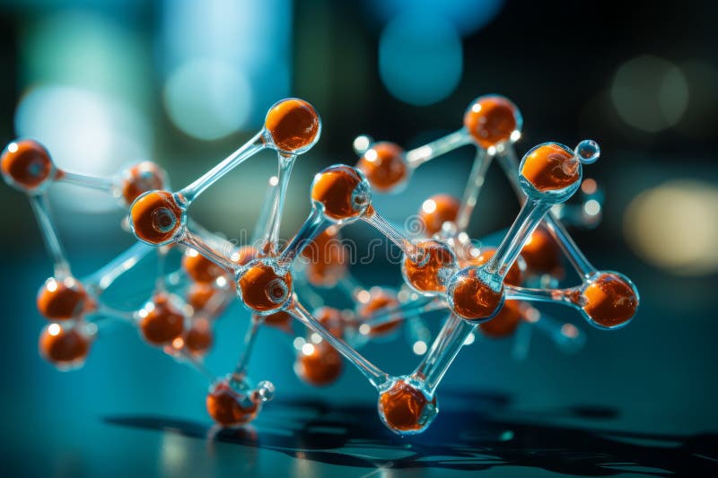 Colorful Detailed View of Molecule. Scientific Image of Cell Membrane ...