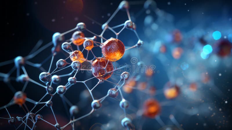 Colorful Detailed View of Molecule. Scientific Image of Cell Membrane ...