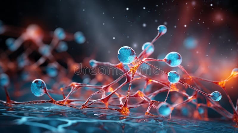 Colorful Detailed View of Molecule. Scientific Image of Cell Membrane ...
