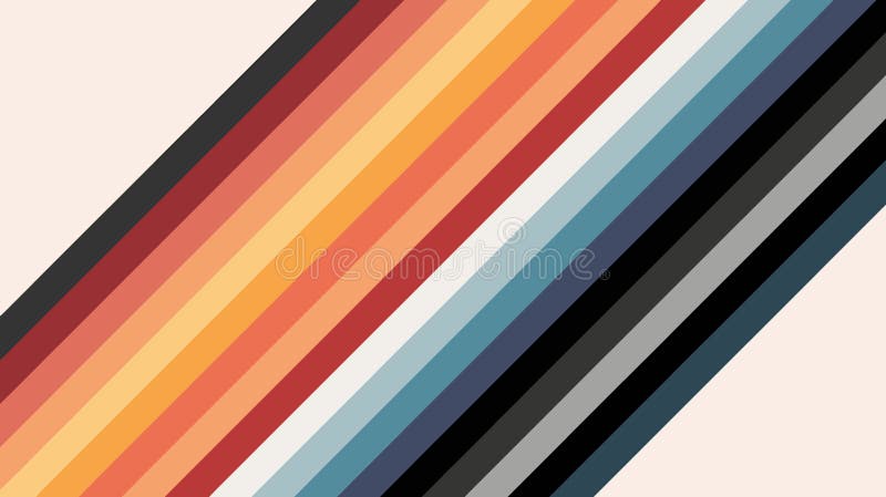 Colorful Diagonal Stripes Background - Warm and Cool Tones Stock Vector ...