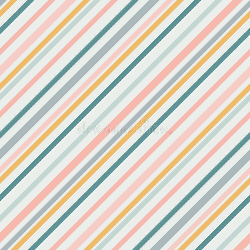 Colorful Diagonal Stripes Seamless Pattern. Vector Lines Texture Stock ...