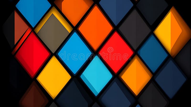 Colorful Diamond Pattern Abstract Design Stock Photo - Image of mosaic ...