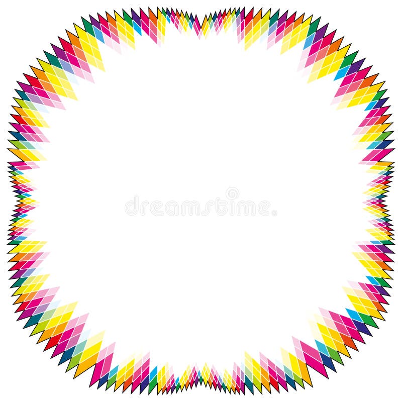 Colorful Pattern Frame with Copy Space Stock Illustration ...