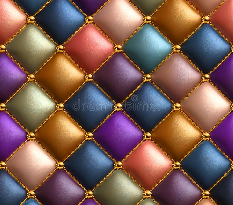 Colorful Diamond Patterned Upholstery Texture Luxury Fabric Background ...