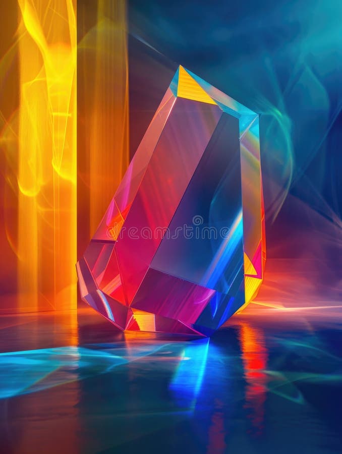 Colorful Diamond on Table stock image. Image of design - 374207151