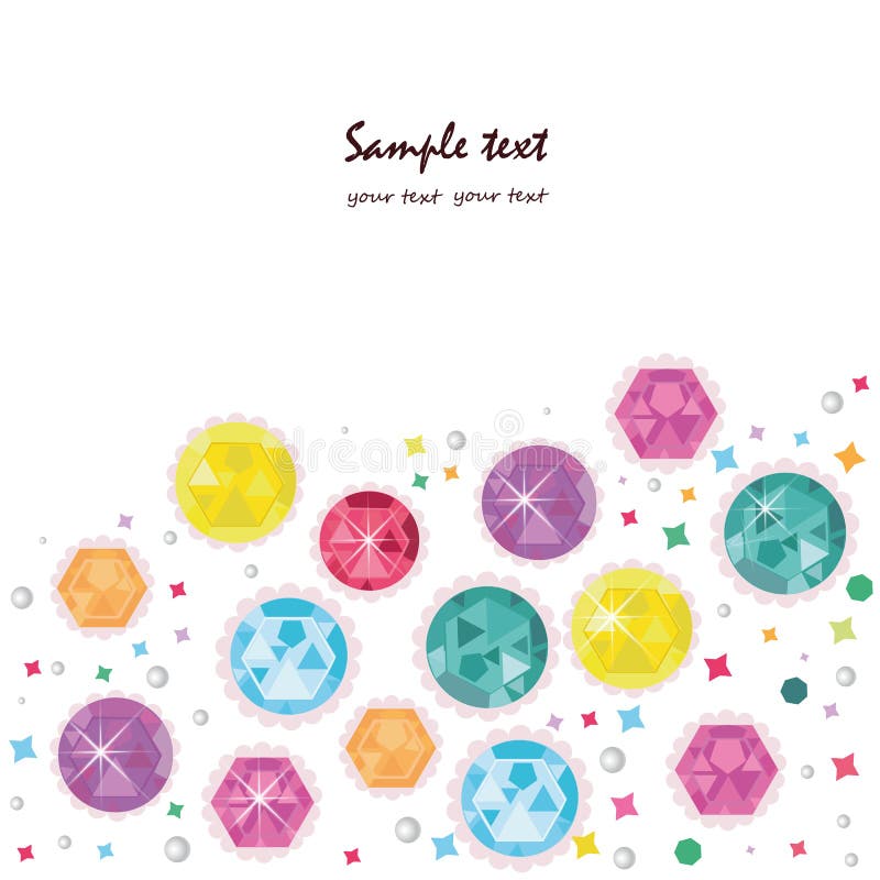 Colorful Diamonds Greeting Card Vector Background Stock Vector ...