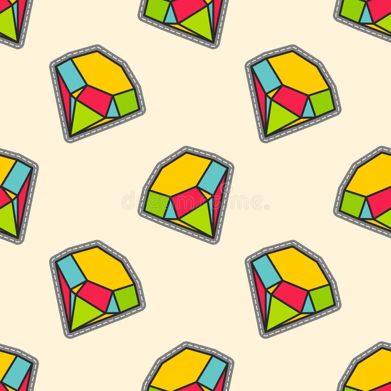 Patch Seamless Pattern. Vector Stock Vector - Illustration of graphic ...
