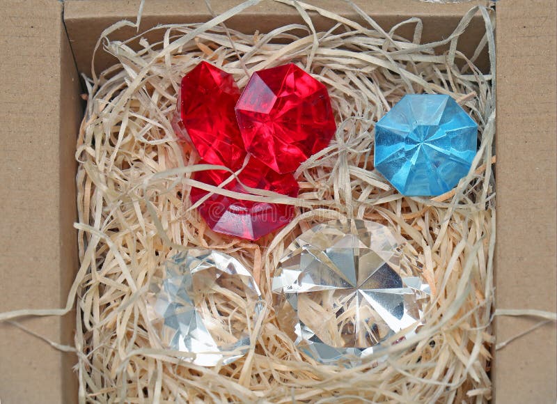 Colorful Diamonds in Protective Box Stock Image - Image of luxury ...