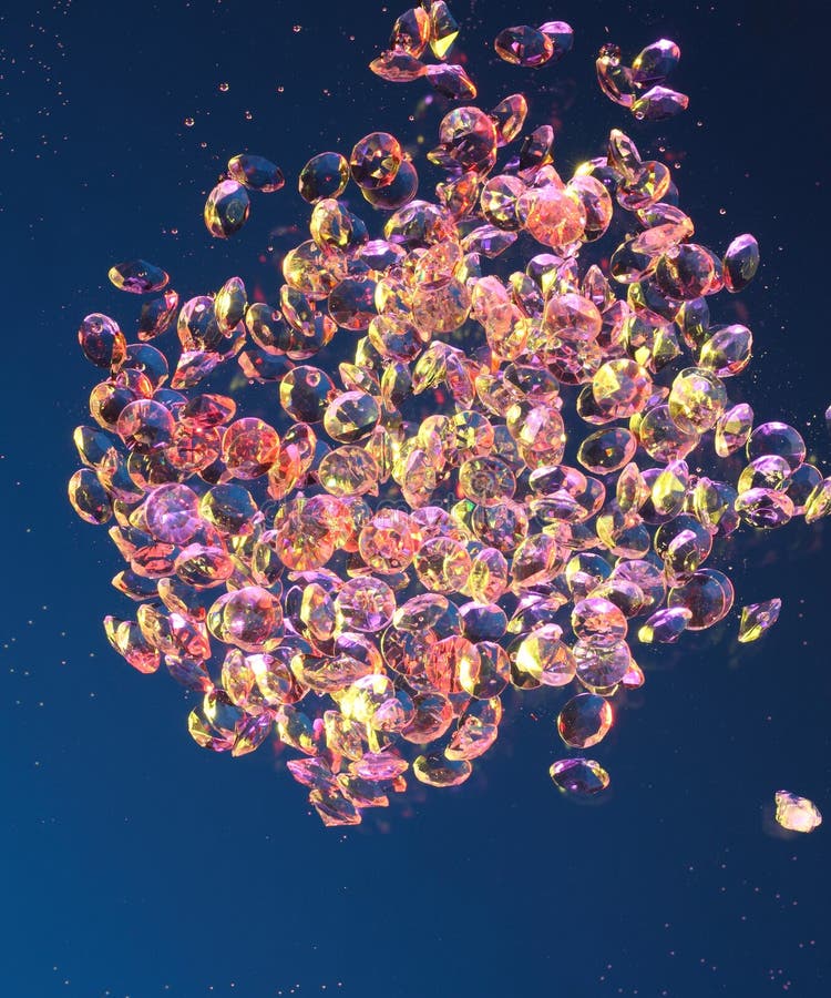 Colorful diamonds in water stock photo. Image of gemstones - 9903628