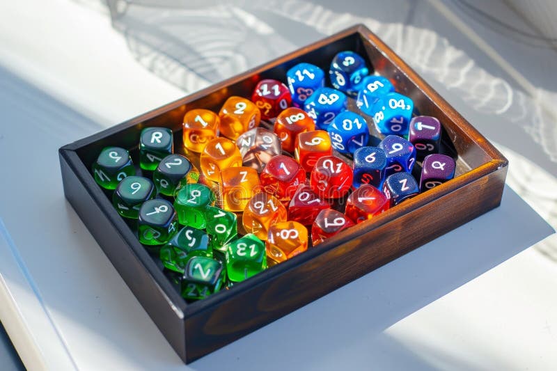 Generative Ai, Colorful Dice Game Crate Box Colorful Dice Inside, Dice ...