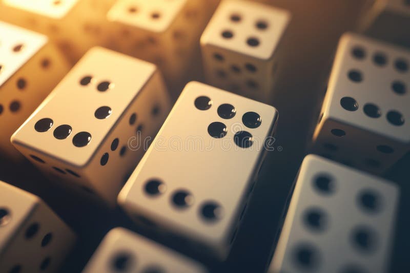 Colorful Dice Scattered on a Dark Surface Creating an Engaging Gaming ...