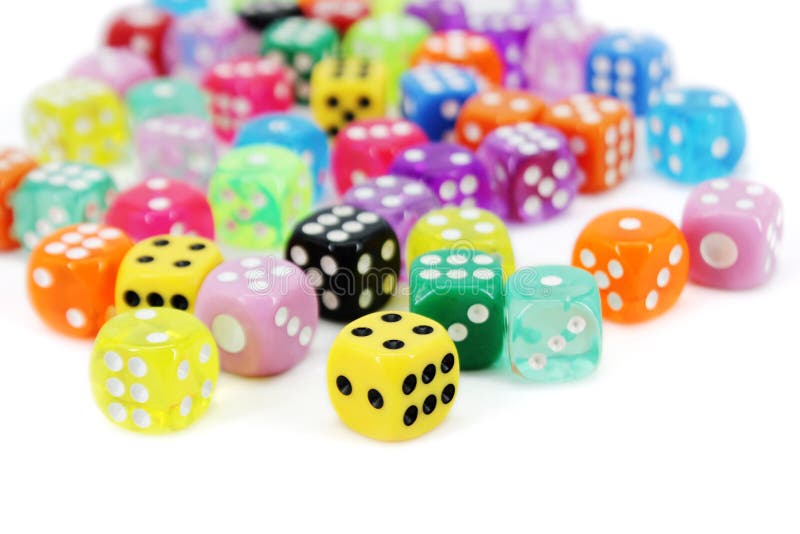 Colorful Dice Set stock photo. Image of close, black - 44031592