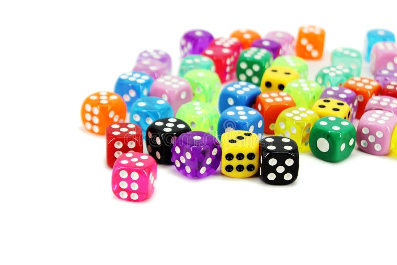 Colorful Dice Set stock photo. Image of numbers, clip - 44034160