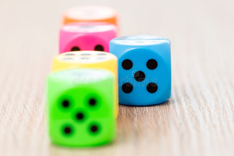 Dice on the wooden floor stock photo. Image of game, competition - 32418920