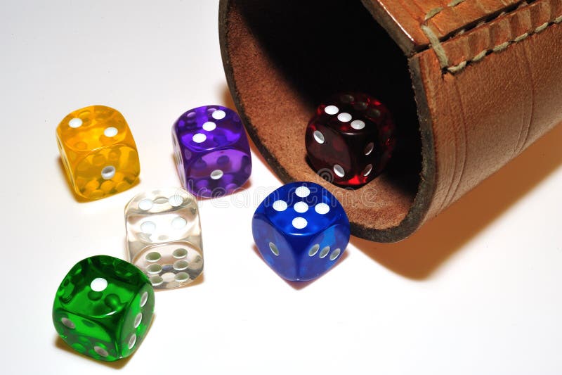 Colorful die in cup stock image. Image of side, color - 7898697