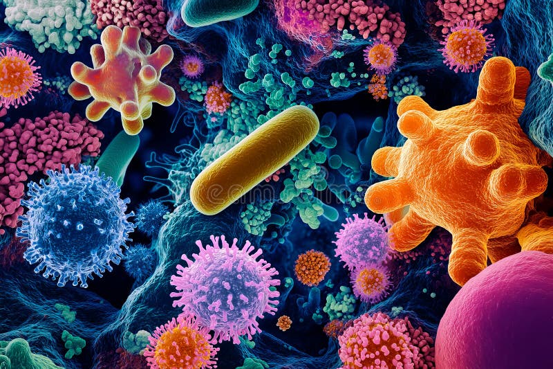 Microbes Under a Microscope Stock Image - Image of cell, microbe: 324436873