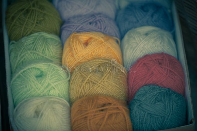 Colorful Different Wool Thread Balls Stock Image - Image of textile ...